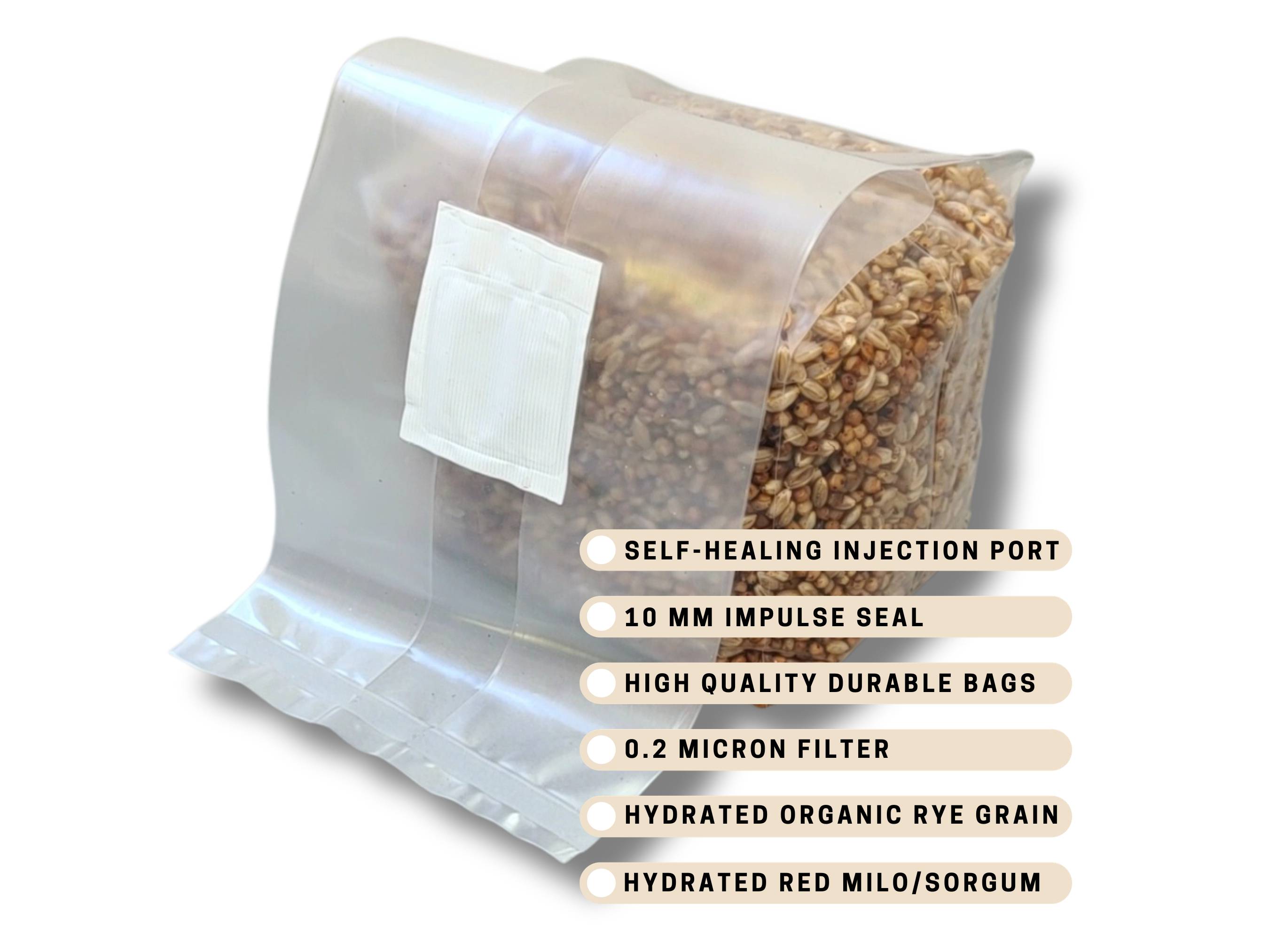 Seismic Blend Grain Bag - 3 lb. Milo/Sorghum & Rye - Seismic Spore